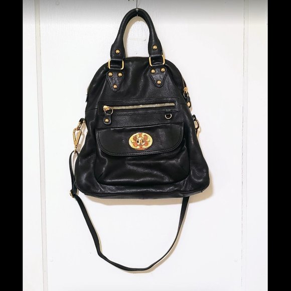 Emma Fox | Bags | Emma Fox Black Convertible Leather Shoulder Bag ...